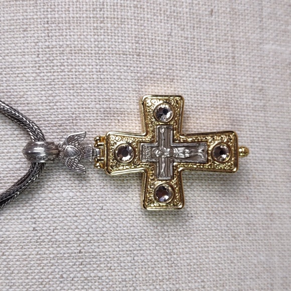 Brighton | Jewelry | Brighton Ornate Twotone Reversible Cross Locket ...